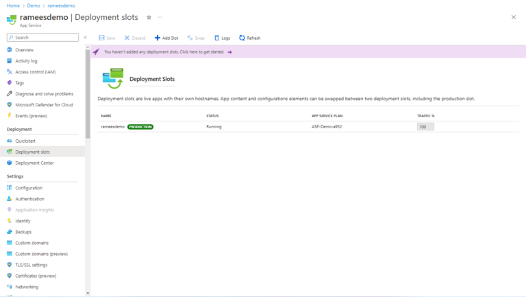 How To Configure Deployment Slots In Azure App Service Mohammed Ramees